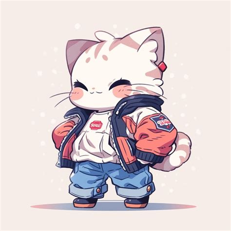 Premium Ai Image Cute Cat With Jacket