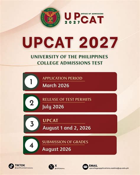 Acts Upcat 2027 Important Dates Applications For Upcat 2027 Will Open
