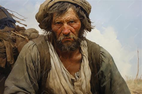 Premium Ai Image An Old And Poor Peasant