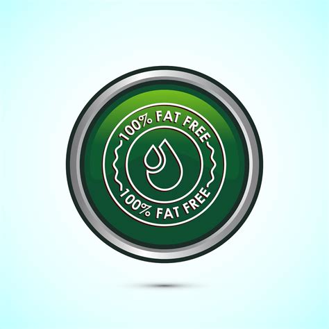 Fat Free Icon Design Illustration Zero Fat Circle Badge Label For