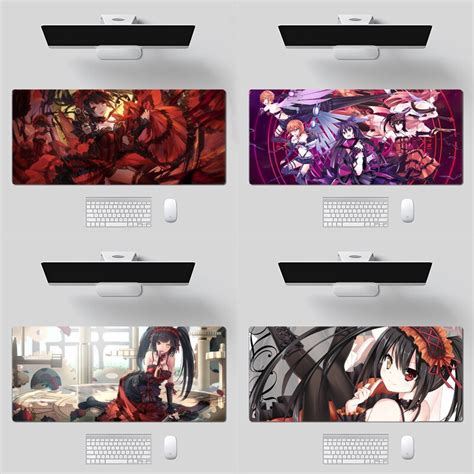 Kurumi Tokisaki Date A Live Anime Gaming Mouse Pad Xl Large Gamer Mouse Pad 90x40 Big Keyboard