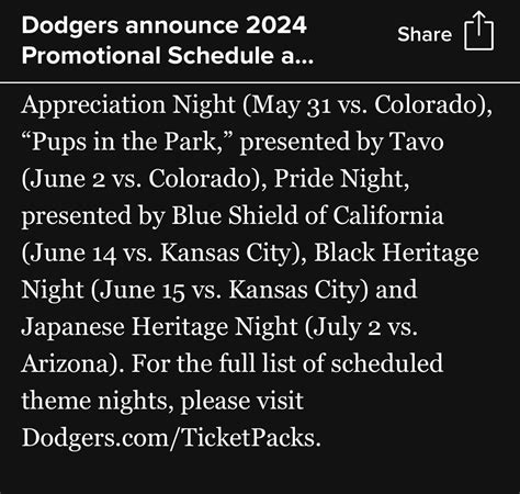 Unveiling The Dodgers 2025 Promo Schedule A Fans Guide For The Season
