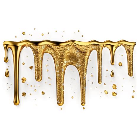 Gold Glitter Dripping Effect Png Vgc31 Png Image
