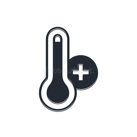 Black Meteorology Thermometer Measuring Heat And Cold Icon Isolated On