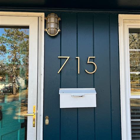 Front Door Brass Numbers