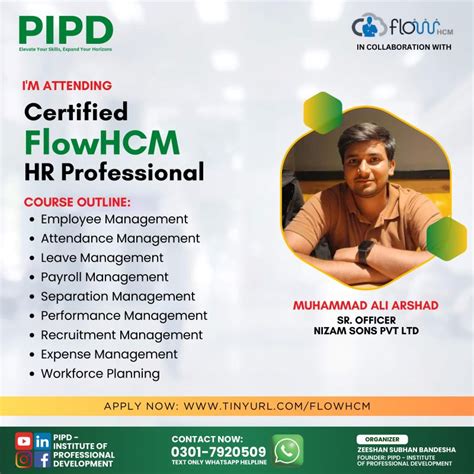 Muhammad Ali Arshad On Linkedin Pipd Learning Growth Hr Flowhcm