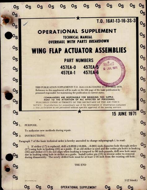 Supplement To Overhaul For Wing Flap Actuator Assemblies Aircorps Library