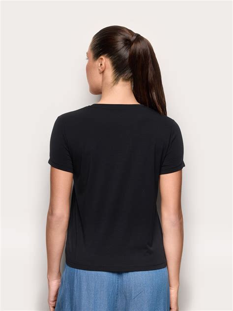 Maglia Manica Corta Con Tencel™ Modal Cotone E Seta Cacao Yamamay