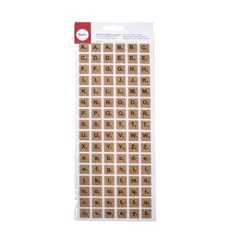 Buy Cork Sticker Alphabet Square 96 Pcs Online Basteldepotch