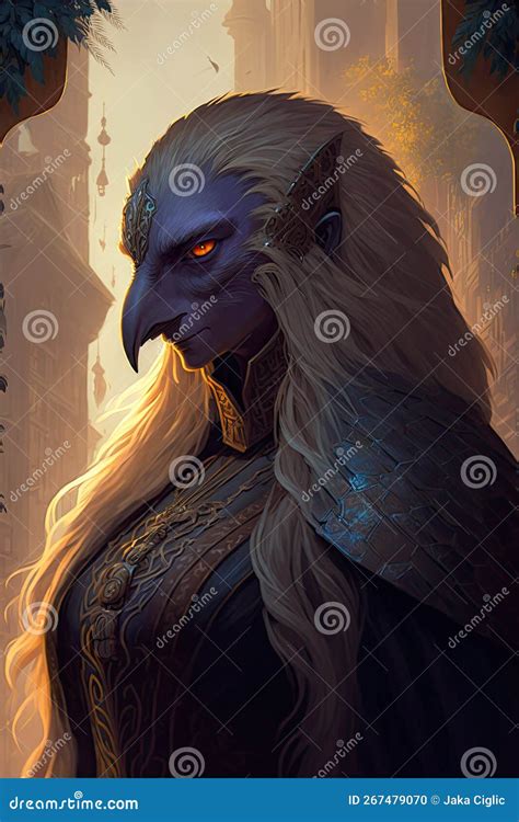 Kenku Bard Female Old Generative Ai Stock Illustration Illustration