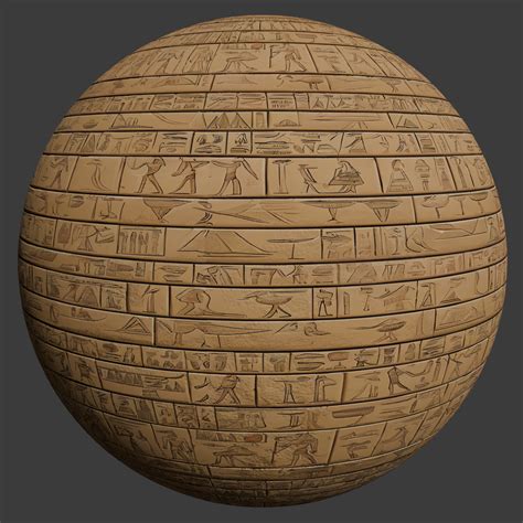 Artstation Ancient Egypt Hieroglyphs Seamless Pbr Texture Vol 1 2