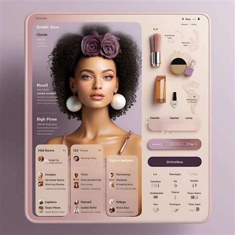 Premium Photo Mobile App Design Of Beauty And Cosmetics Makeup