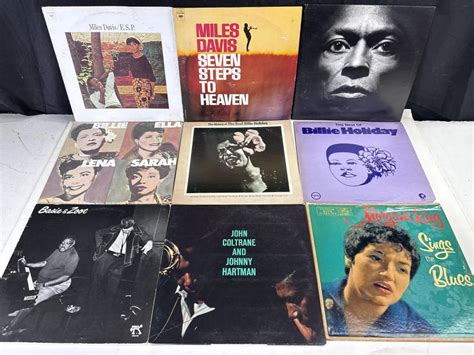Lot Lot Of 9 Jazz Albums 12” Vinyl Records Miles Davis Billy Holiday John Coltrane And More