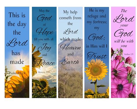 Printable Scripture Bookmarks Bible Verse Bookmarks Printable