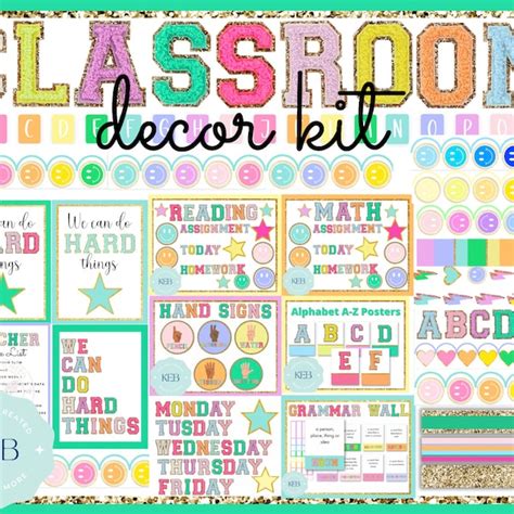 Varsity Classroom Decor Etsy