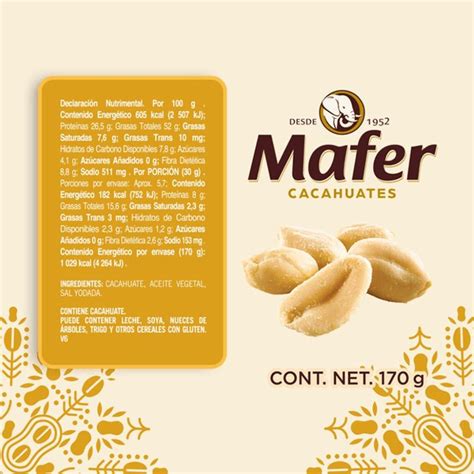 Sabritas Mafer Salted Peanuts 6 Oz El Sabor Market