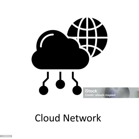 Cloud Network Vector Solid Icons Simple Stock Illustration Stock Stock
