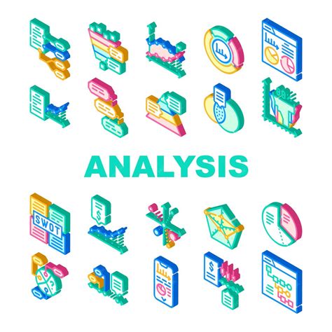 Premium Vector Data Analysis Diagram Collection Icons Set Vector