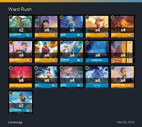 Ward Rush Lorcana Deck Disney Lorcana