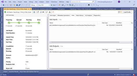 Deploying U Sql Jobs On Azure Data Lake Analytics