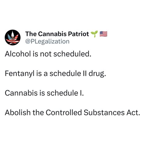 Abolish The Controlled Substances Act R Drugpeopletwitter