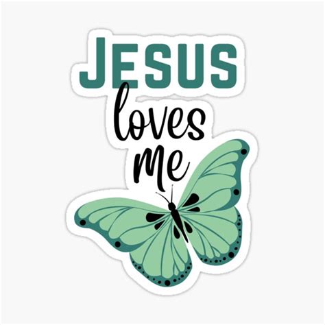 Jesus Loves Me Sticker For Sale By Figjamdesigns Redbubble