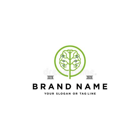 Tree Brain Tech Logo Design Vector Stock Vector Illustration Of Information Data 188468810