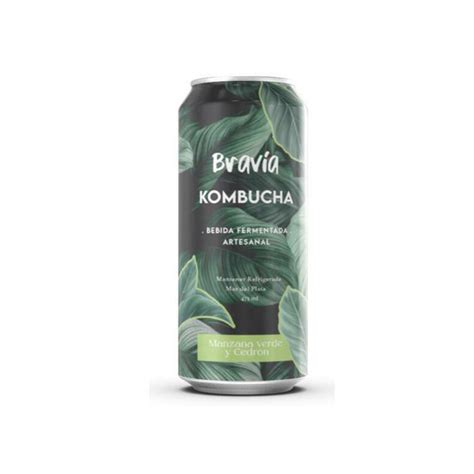 Bravia Kombucha Manzana Verde Y Cedrón 473ml