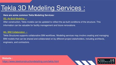 Ppt Tekla3dmodeling Steelconstructiondetailing Powerpoint