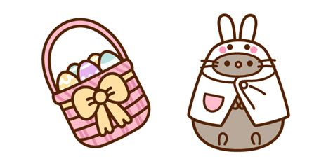 Pusheen Bunny And Easter Basket курсор пак Custom Cursor