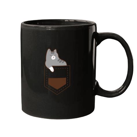 Cute Chonk Cat In The Pocket Mugs Sold By Devindvaldez Sku 81590665 50 Off Printerval