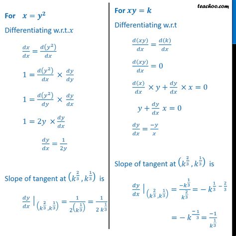 Ex 6 3 23 Prove That X Y2 Xy K Cut At Right Angles