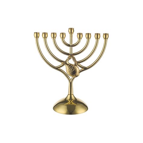 Acheter Une Menorah Mini En Métal Or Forme Arrondie