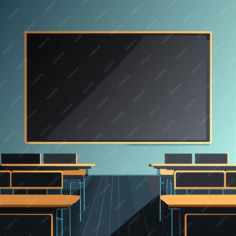 Empty School Class Background For Video Conferencing Premium Ai Generated Vector