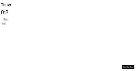 Timer Codesandbox