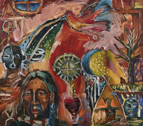 Self Portrait With The Moon Sold Peyton Wright Gallery