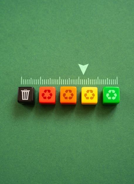 Premium Photo The Waste Recycling Scale Ranges From Completely