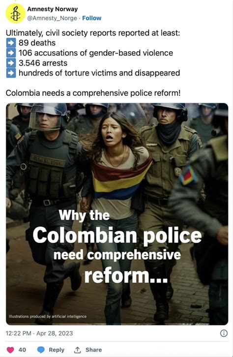 Amnesty International Slammed Over Ai Protest Images