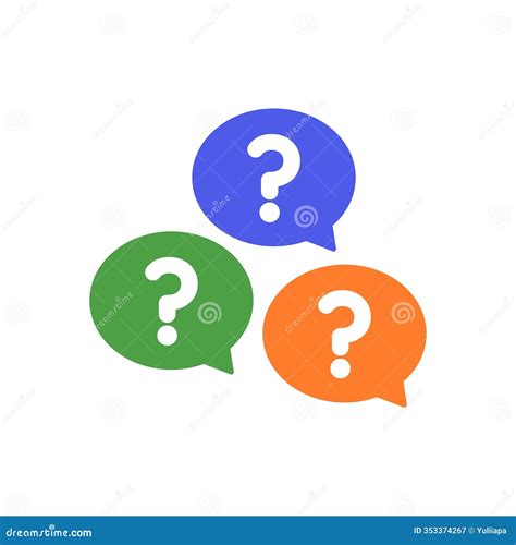 Speech Message Bubbles With Question Marks Chat Bubble Vector Illustration Conversation