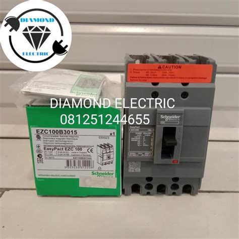 Jual New Sale Mccb Breaker Scheneider Ezc100b 3p 15a 20a 25a 30a 40a 50a 75ka Shopee Indonesia