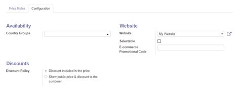 Pricelist Odoo Community Edition Book Sales Pricelist Odoo Community Edition Book Sales