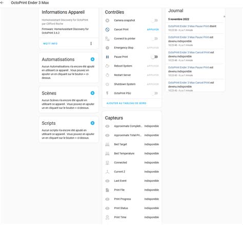 Probleme Plugin Mqtt Octoprint Entraide Home Assistant Home Assistant Communauté Francophone