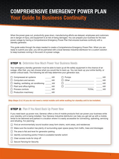 Comprehensive Emergency Power Plan Download Free Pdf Natural Gas