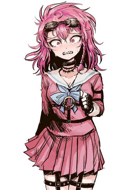 Safebooru 1girl Arm At Side Bangs Barbed Wire Black Choker Black