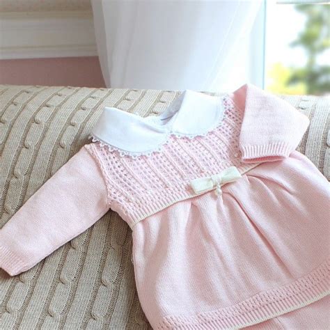 Saída De Maternidade Furinhos E Meia Rosa Vestido De Bebê Em Malha Saida De Maternidade
