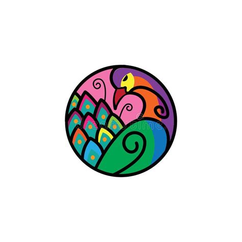 Peacock Circle Stock Illustrations 2487 Peacock Circle Stock