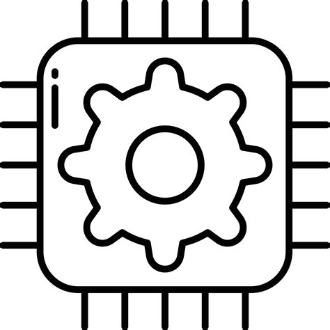Cpu Setting Outline Illustration 44756461 Vector Art At Vecteezy