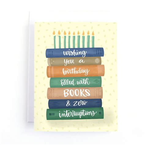 Book Birthday Card Pedaller Designs