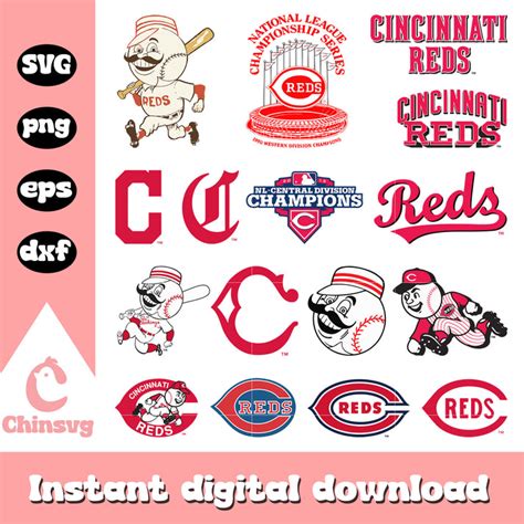 Cincinnati Reds Logo Design Bundle Svg Cincinnati Reds Svg Chinsvg