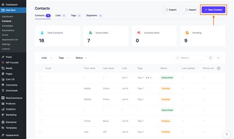 How To Add New Contacts Manually In Mail Mint Wpfunnels
